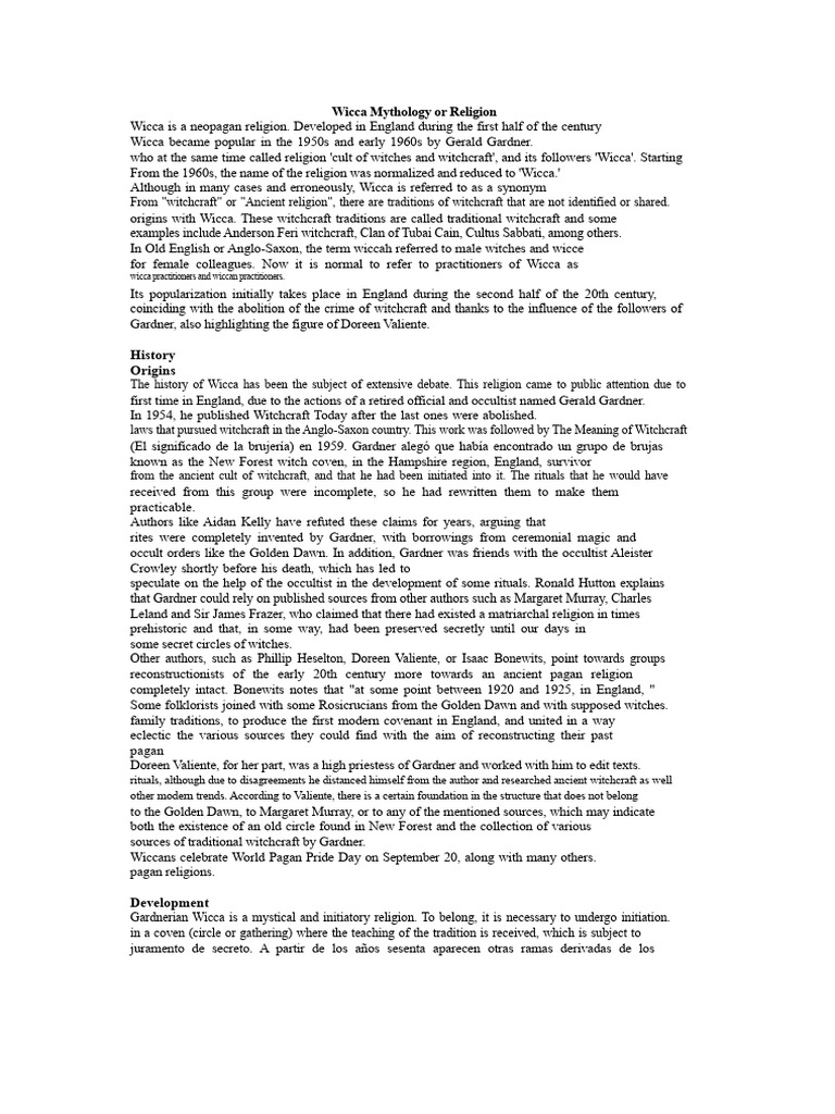 Understanding Wicca: Origins and Beliefs | PDF | Wicca | Wheel Of The Year