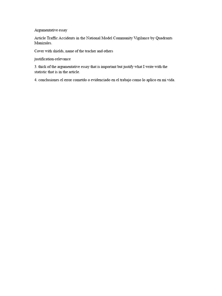 Argumentative Essay on Road Safety | PDF | Traffic Collision | Accidents