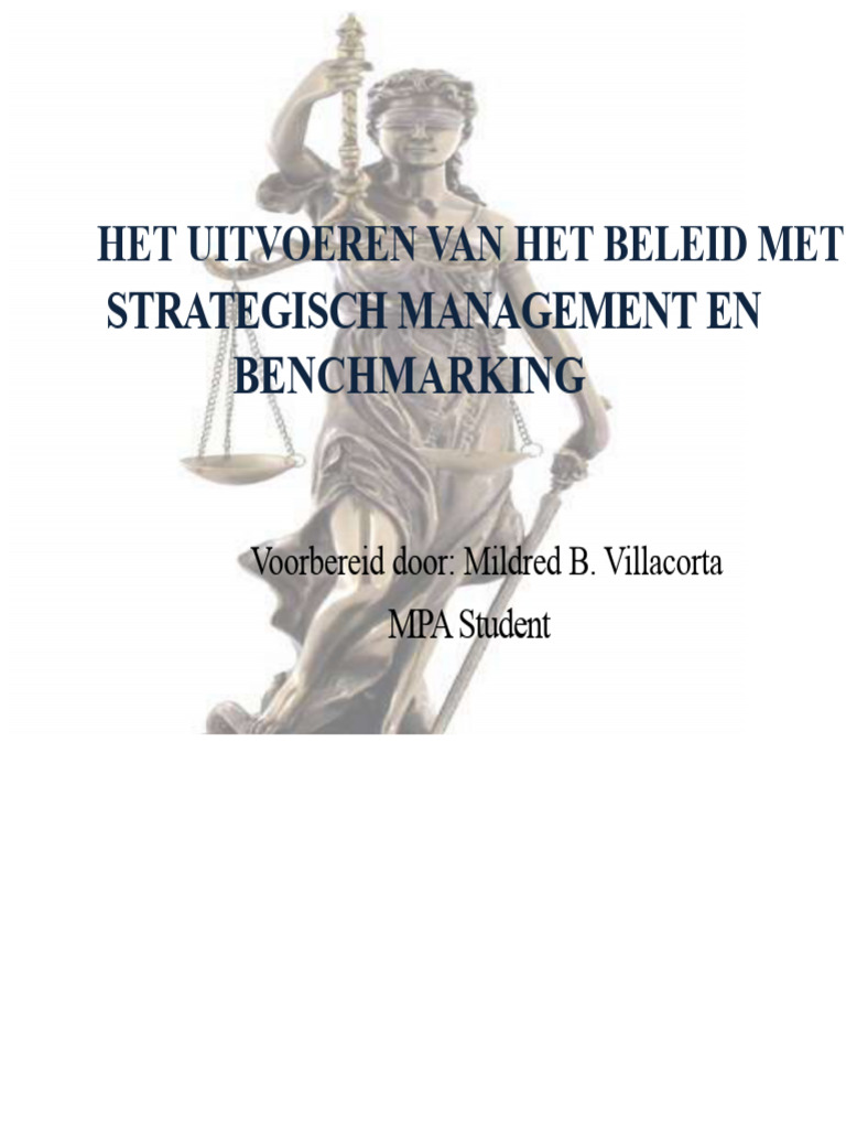 Het Uitvoeren Van Openbaar Beleid Met Strategisch Management en ...