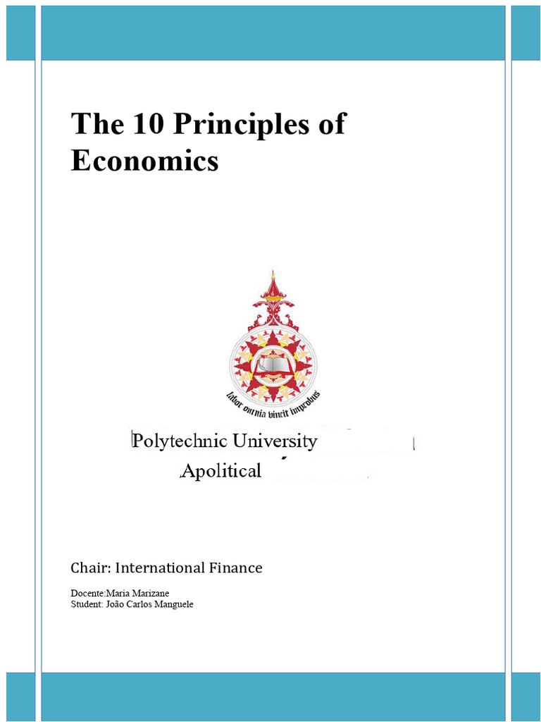 The 10 Principles of Economics | PDF | Inflation | Market (Economics)