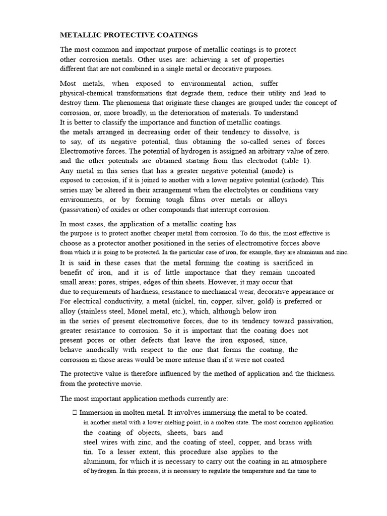 NON-METALLIC COATINGS | PDF | Corrosion | Metals