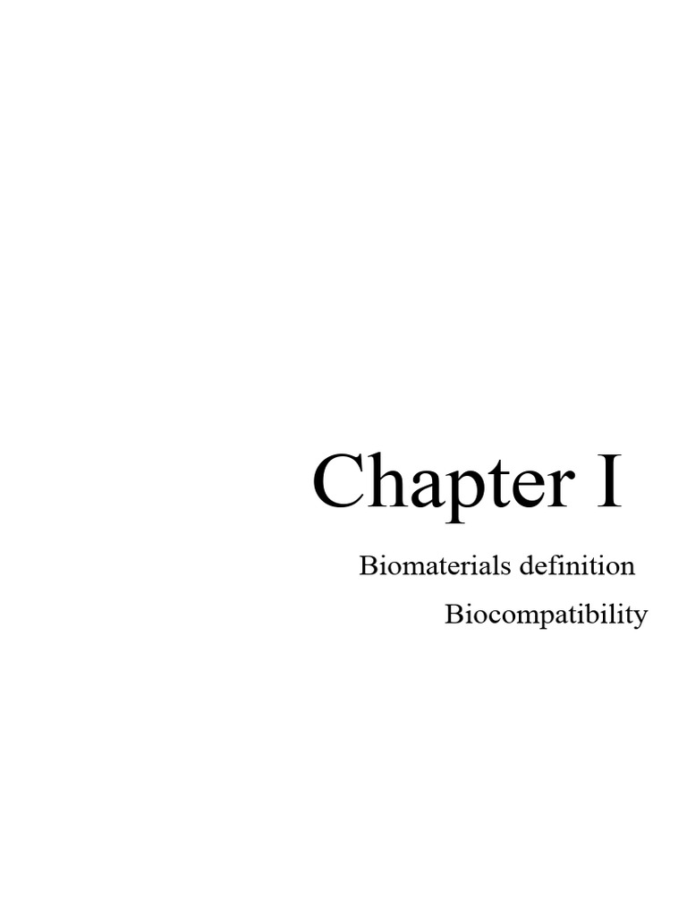 Chap 1. Biomaterials definition Biocompatibility | PDF | Biomaterial ...