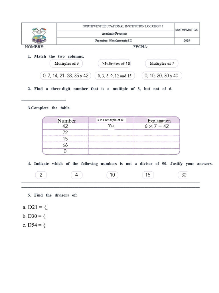 Mathematics Workshop Procedures 2019 | PDF