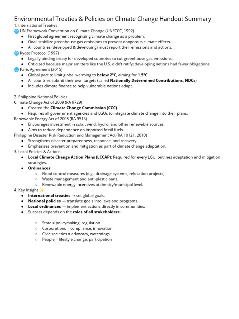 Climate Change Handout | PDF