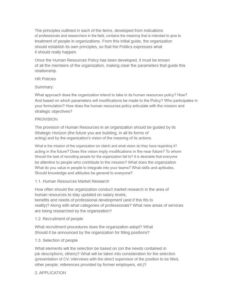 HR Policy | PDF | Human Resources | Performance Appraisal
