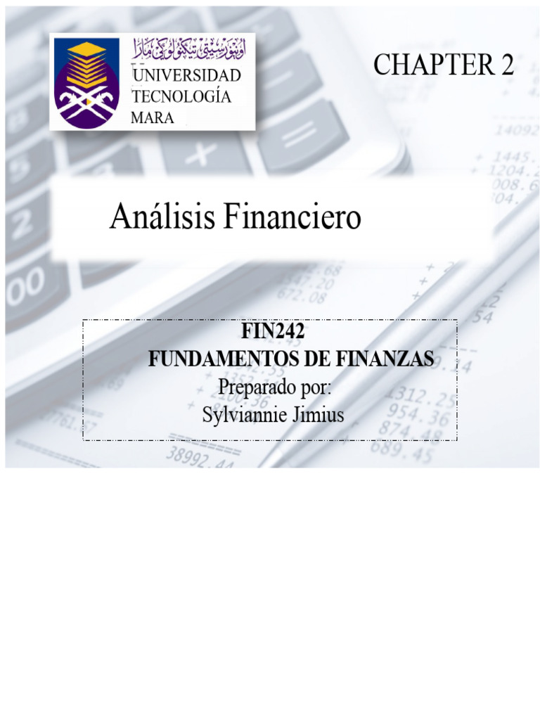 Capítulo 2 Análisis Financiero | PDF | Compartir (Finanzas) | Capital de trabajo
