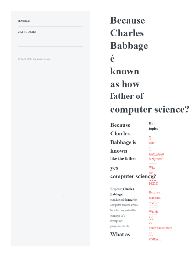 Charles Babbage: Father of Computing | PDF | Alan Turing | Computer Science