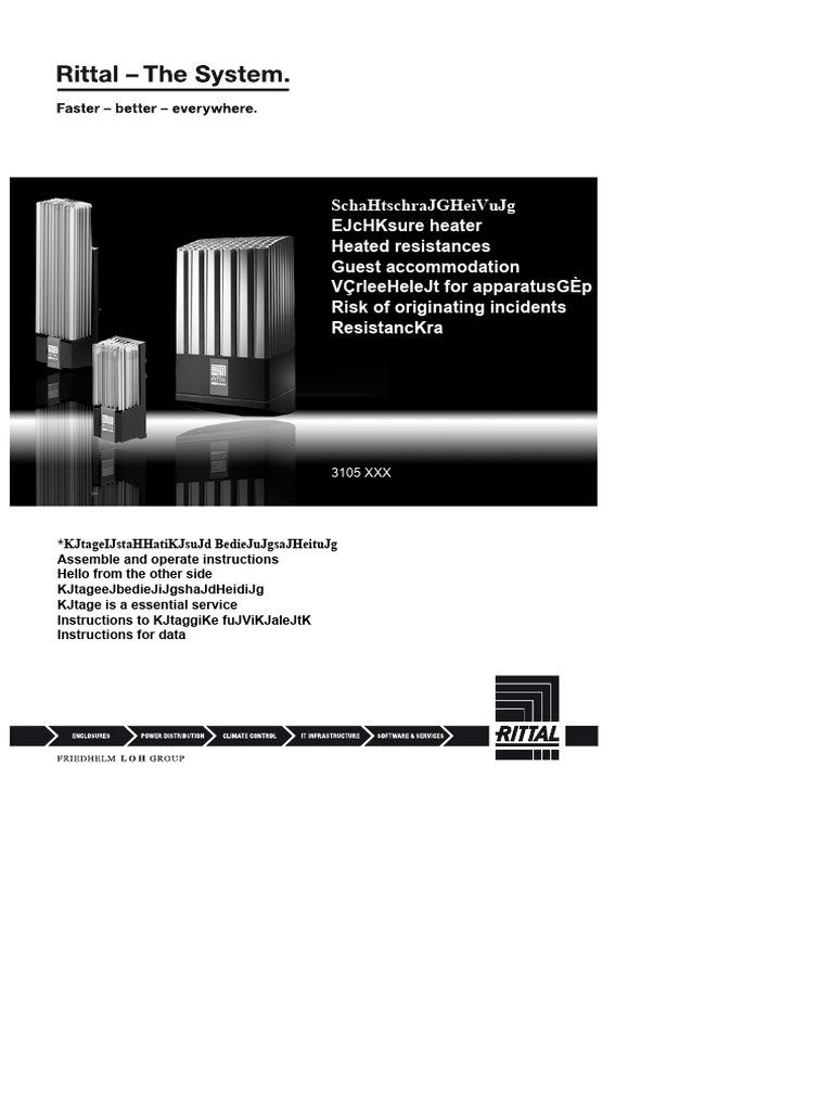Rittal Heating Element Assembly Guide | PDF | Fuse (Electrical) | Resistor