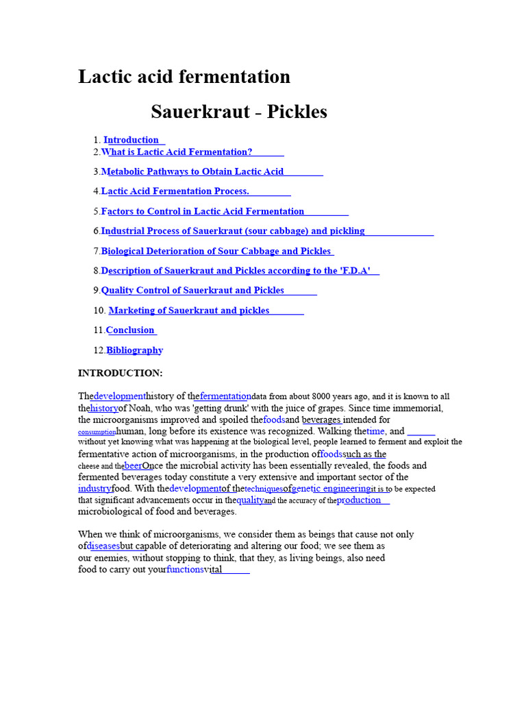 Lactic Acid Fermentation Overview | PDF | Lactobacillus | Fermentation