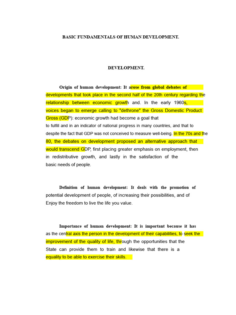 Basic Foundations of Human Development | PDF | Behavioural Sciences ...