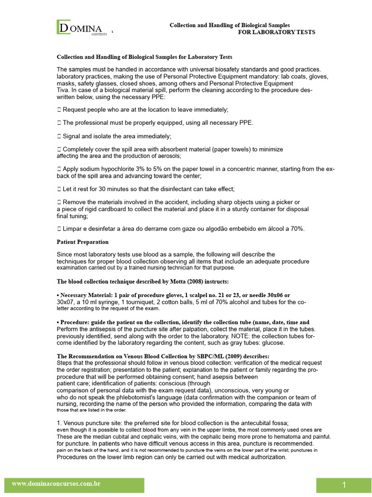 Biological Sample Collection Guidelines | PDF | Blood Plasma | Coagulation