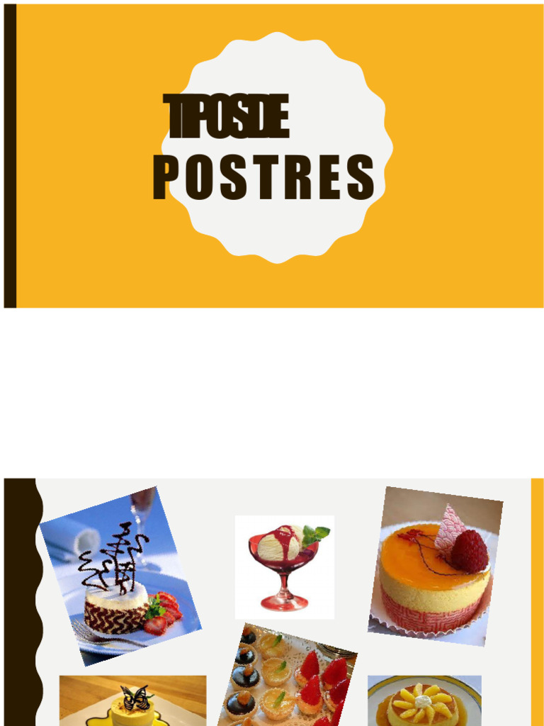 Tipos de Postres: Guía Completa | PDF | Postres | Helado