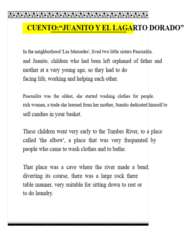 STORY_JUANITO AND THE GOLDEN LIZARD.pdf | PDF