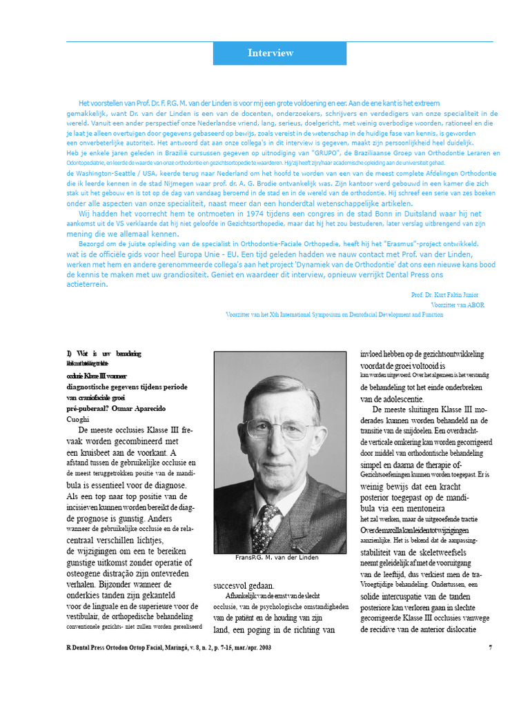 Dr. Frans Van Der Linden | PDF