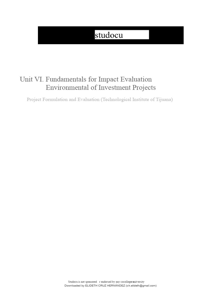 Environmental Impact Evaluation Basics | PDF | Environmental Impact ...
