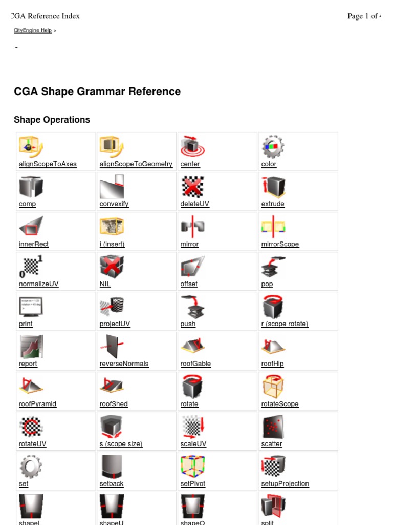 CGA Shape Grammar | PDF | String (Computer Science) | Geometry
