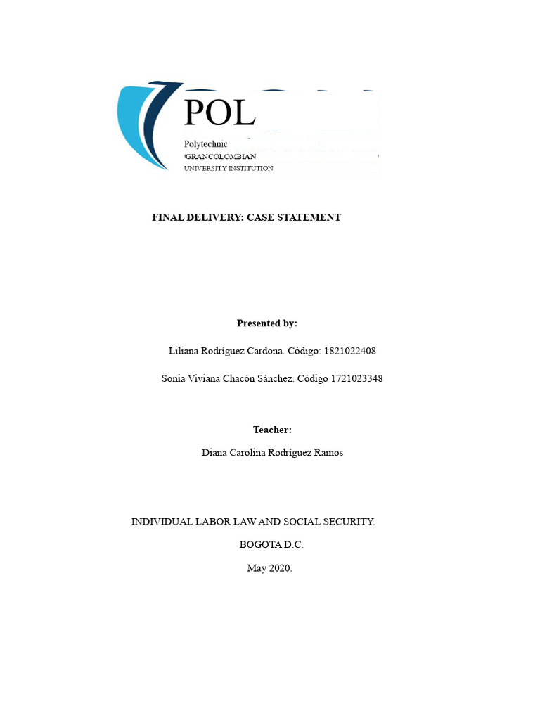 Final Delivery Scenario 7 Individual Labor Law and Social Security ...
