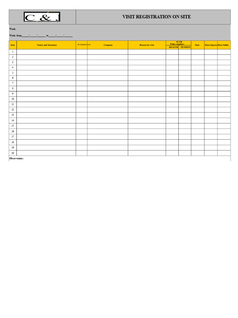 Visit Registration Format Work | PDF