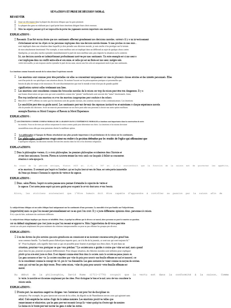 Émotions et Décisions Morales : Un Guide | PDF | Émotions | Noûs