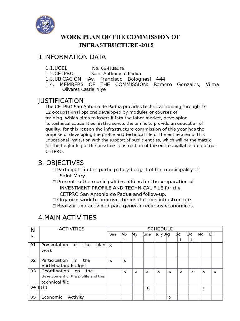 Infrastructure Work Plan 2014 | PDF