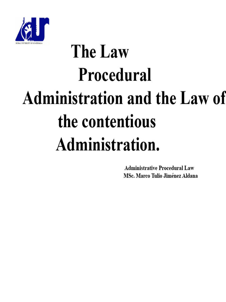 1. Administrative Procedural Law | PDF | Lawsuit | Public Sphere