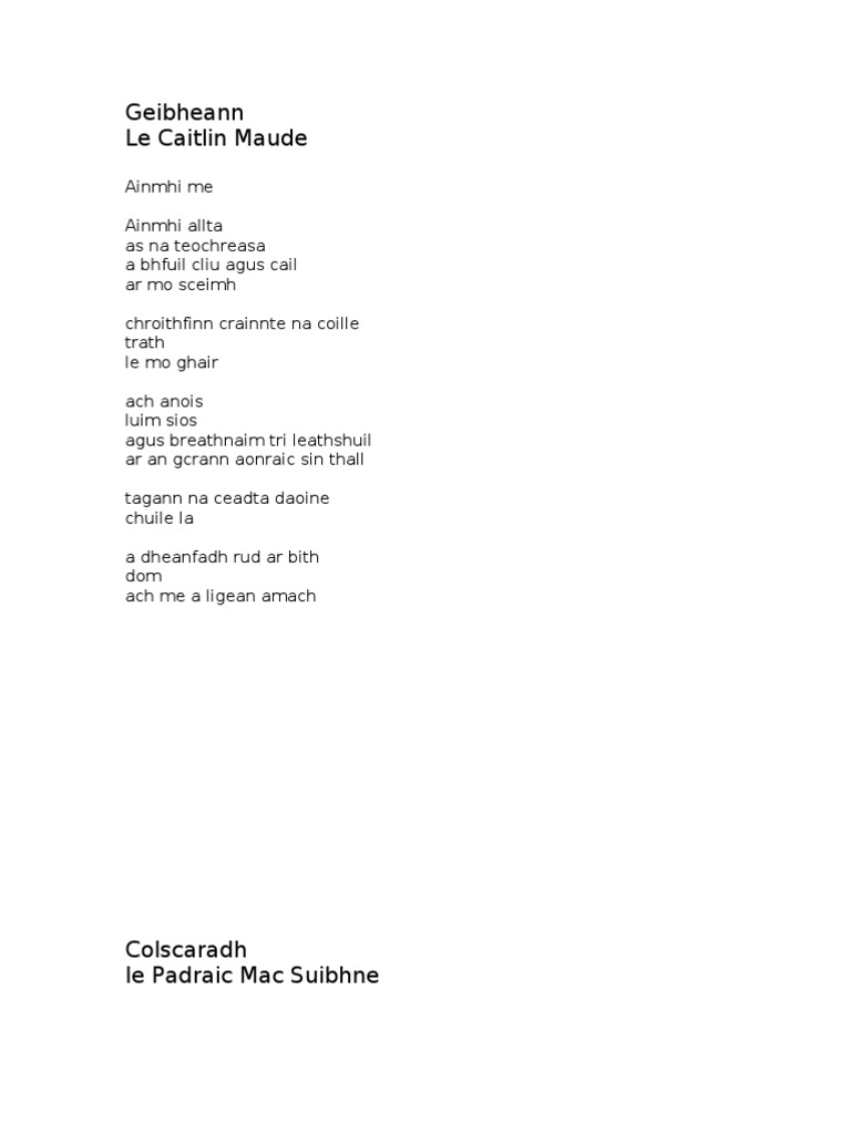 Irish Poetry Anthology | PDF | Poetry