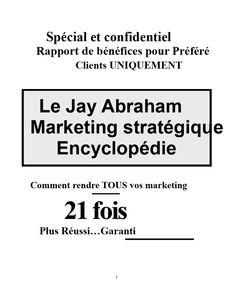 Encyclopédie du Marketing Stratégique | PDF | Commercialisation ...