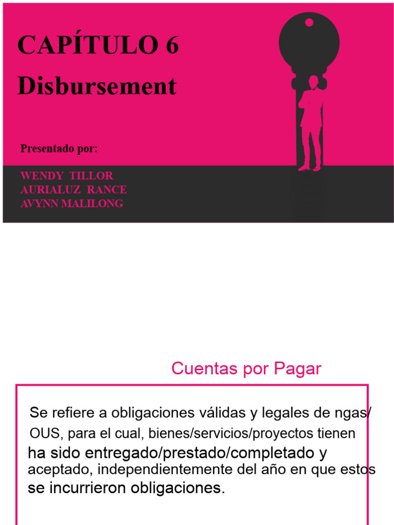 Capítulo 6. Desembolso.pptx | PDF | Cheque | Contabilidad
