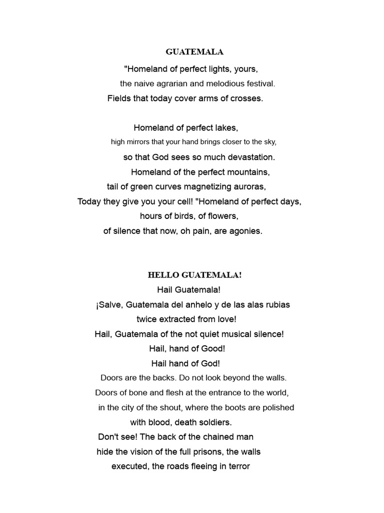 10 poems to the homeland | PDF | Guatemala