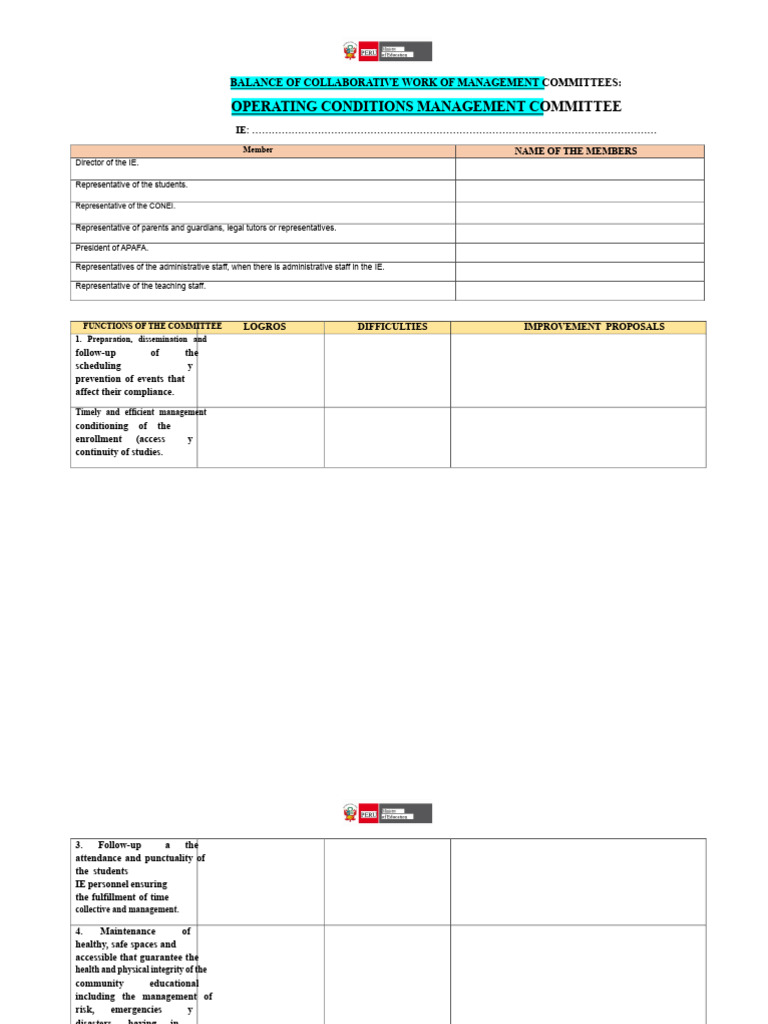 Collaborative Management Committee Balance | PDF | Pedagogy | Learning
