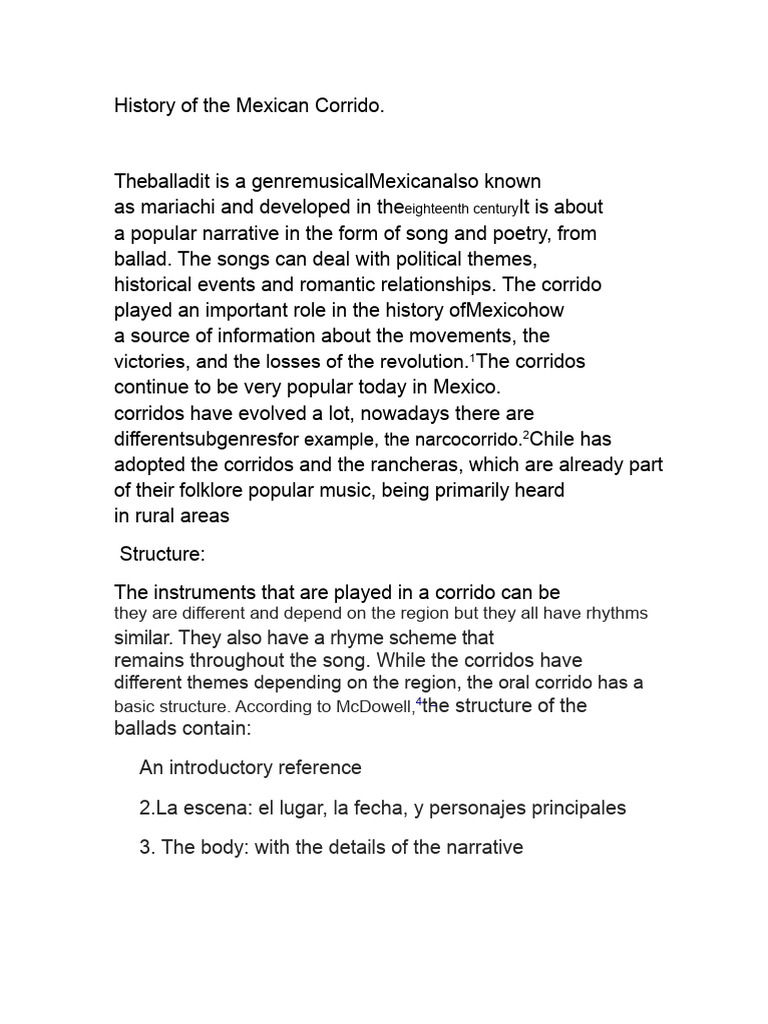 History of the Mexican Corrido | PDF | Corrido