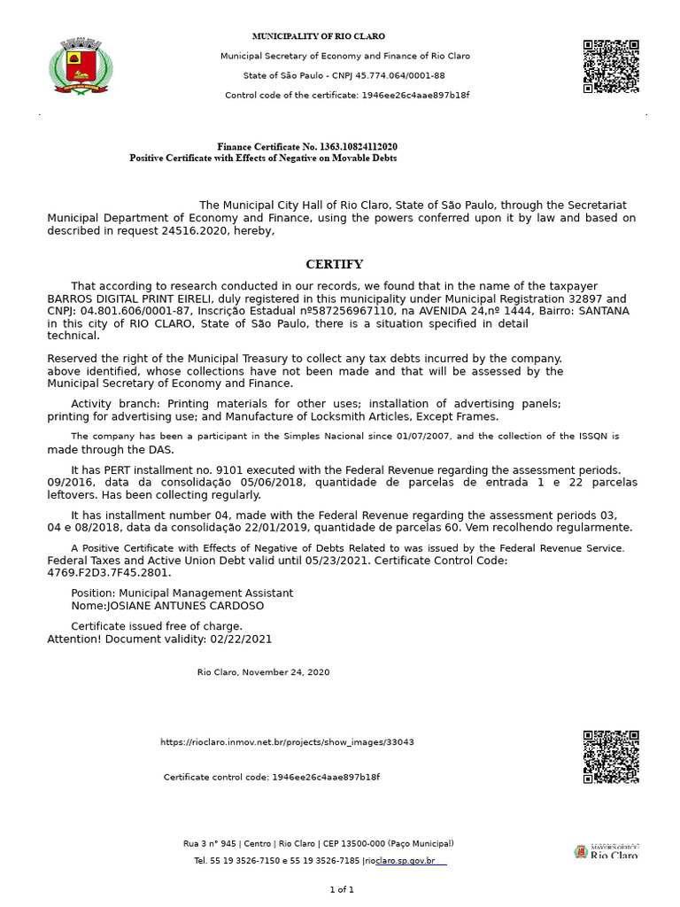certificate_positive_with_effects_of_negative_of_municipal_debts_valter ...