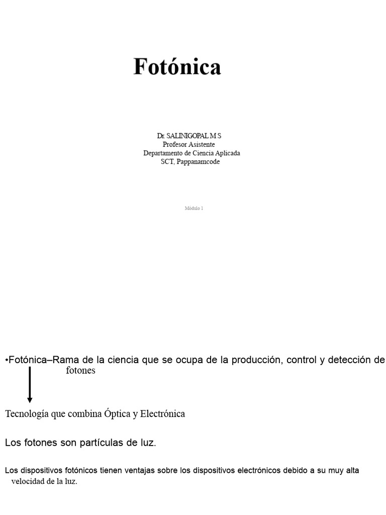 Módulo 5 - FOTÓNICA | PDF | Diodo emisor de luz | Unión PN