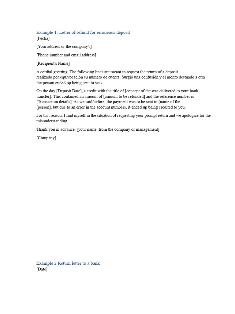 Examples-Refund Letter | PDF | Identity Document | Credit Card