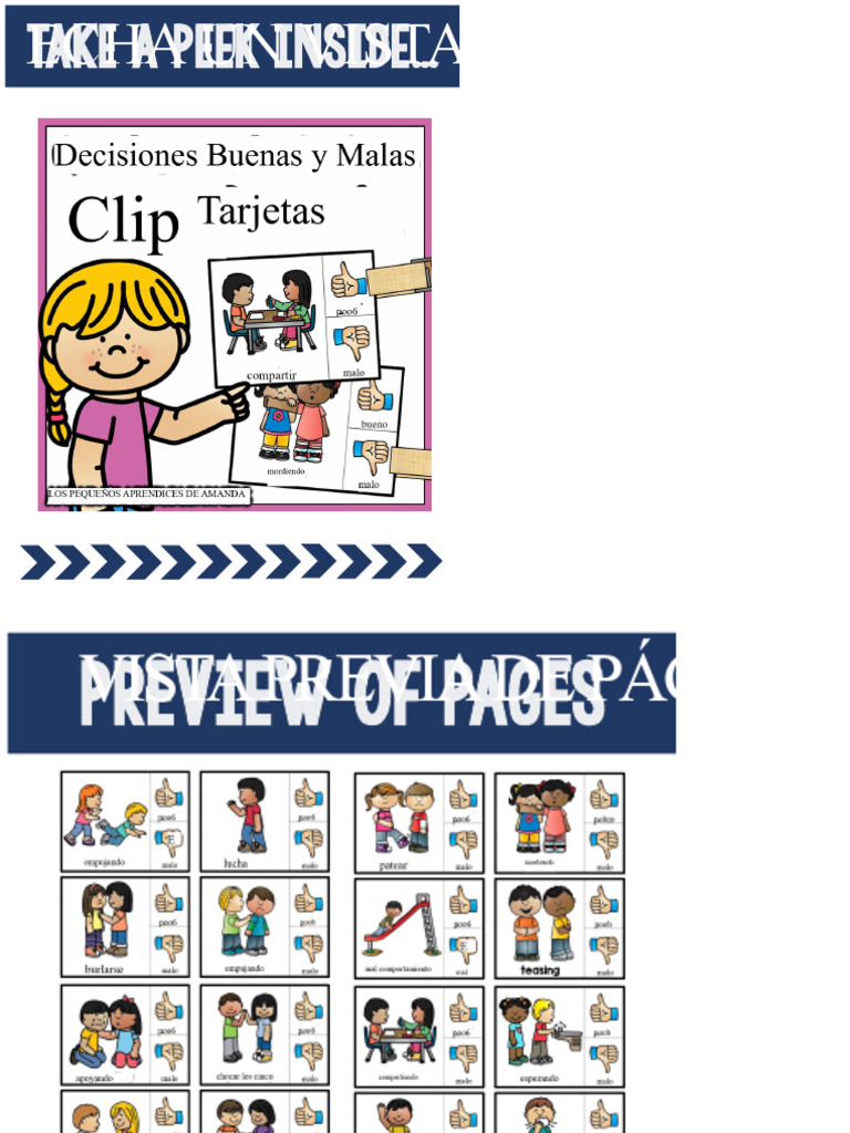 Tarjetas de Clip de Buenas y Malas Elecciones 3918406 | PDF