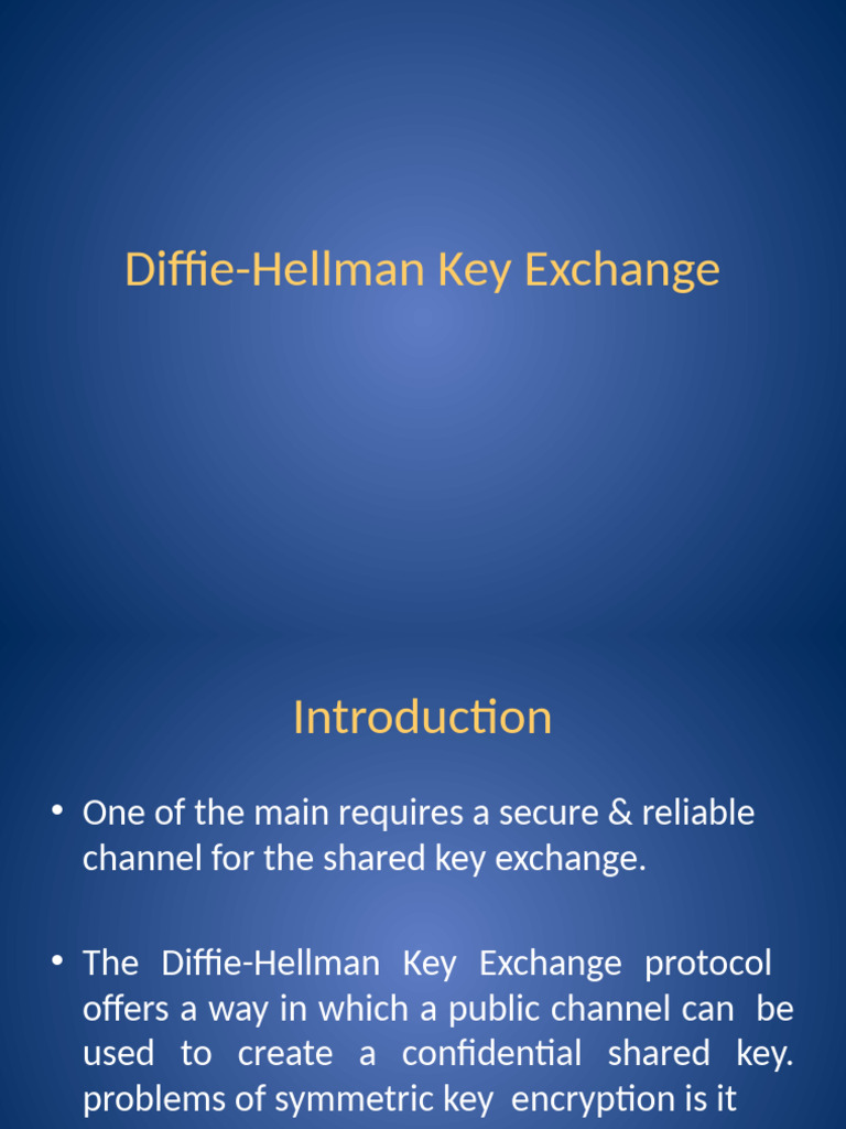 Diffie-Hellman Key Exchange | PDF