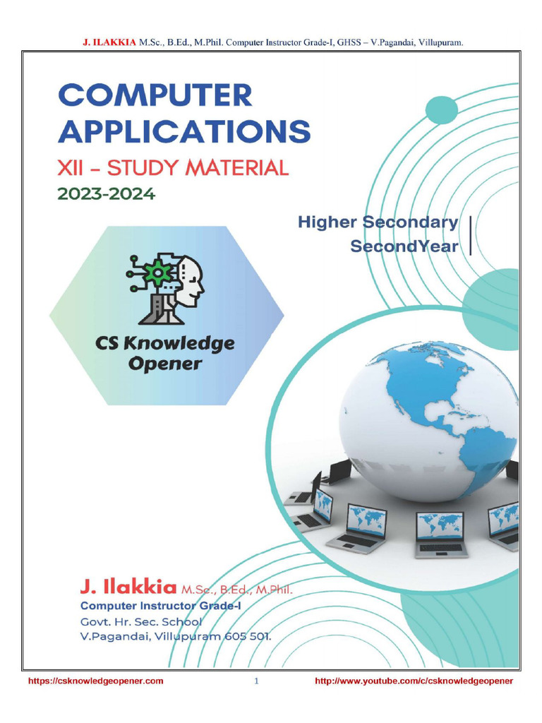 Xii CA em Study Material 2023 2024 | PDF