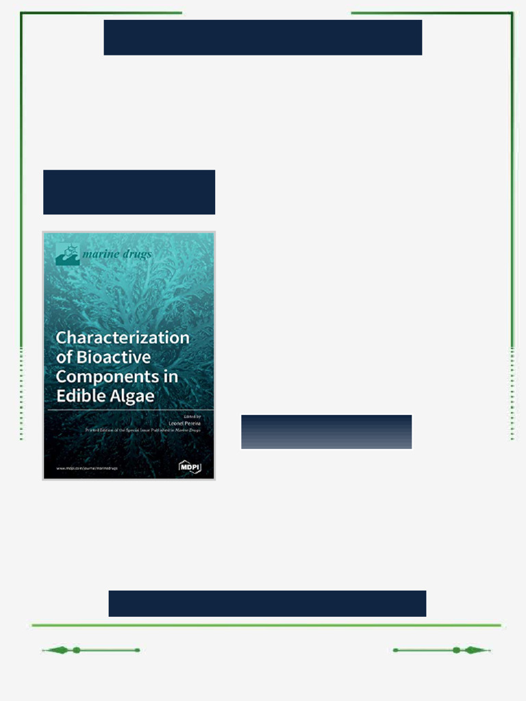 Characterization of Bioactive Components in Edible Algae Leonel Pereira ...