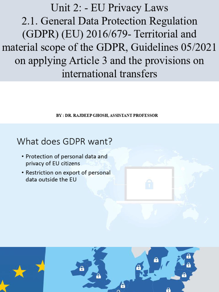 Understanding EU GDPR Compliance | PDF | Regulatory Compliance | Justice