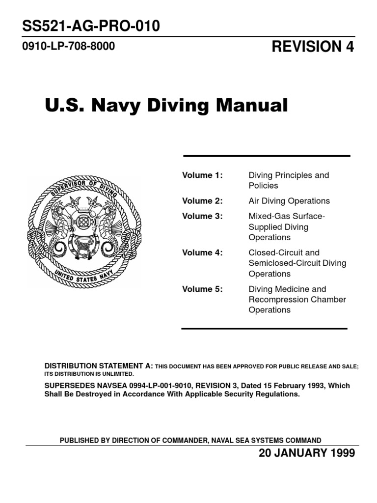 US Navy Diving Manual | PDF | Diving Equipment | Scuba Diving
