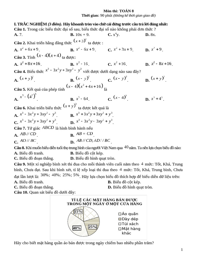 HKI TOÁN 8. .. | PDF