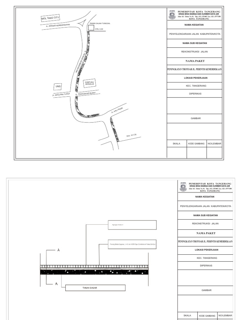 Rekonstruksi Trotoar Jl. Perintis Kemerdekaan | PDF