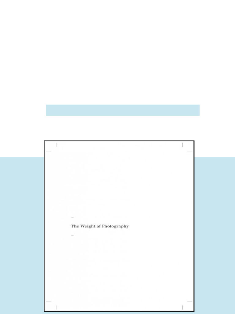 (Ebook) THE WEIGHT OF PHOTOGRAPHY: Photography History Theory and ...