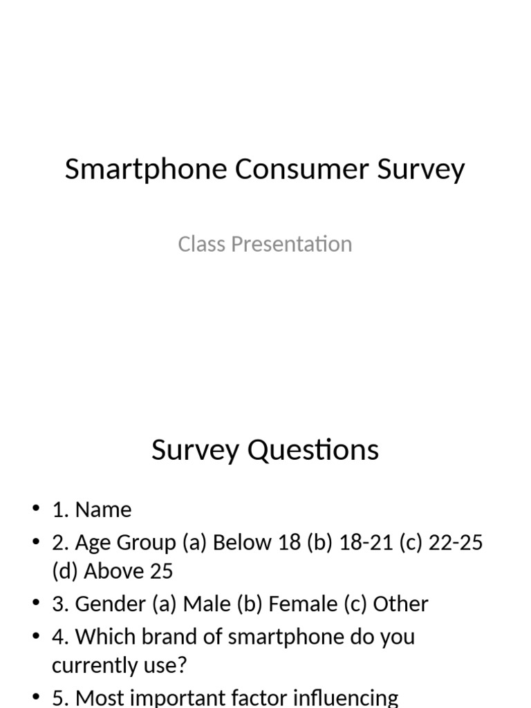 Smartphone Consumer Survey Insights | PDF