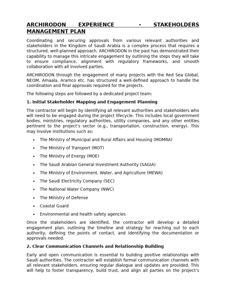 Stakeholder Management in Saudi Projects | PDF | Regulatory Compliance ...