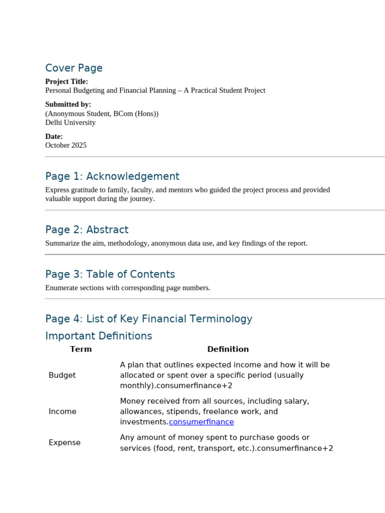 Student Financial Planning Guide | PDF | Wealth | Budget