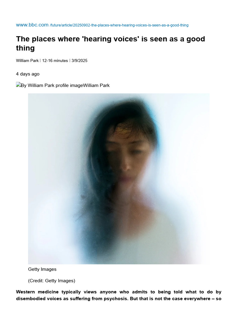 006 The places where 'hearing voices' is seen as a good thing | PDF ...