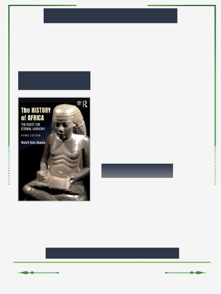 The History of Africa The Quest for Eternal Harmony Molefi Kete Asante ...