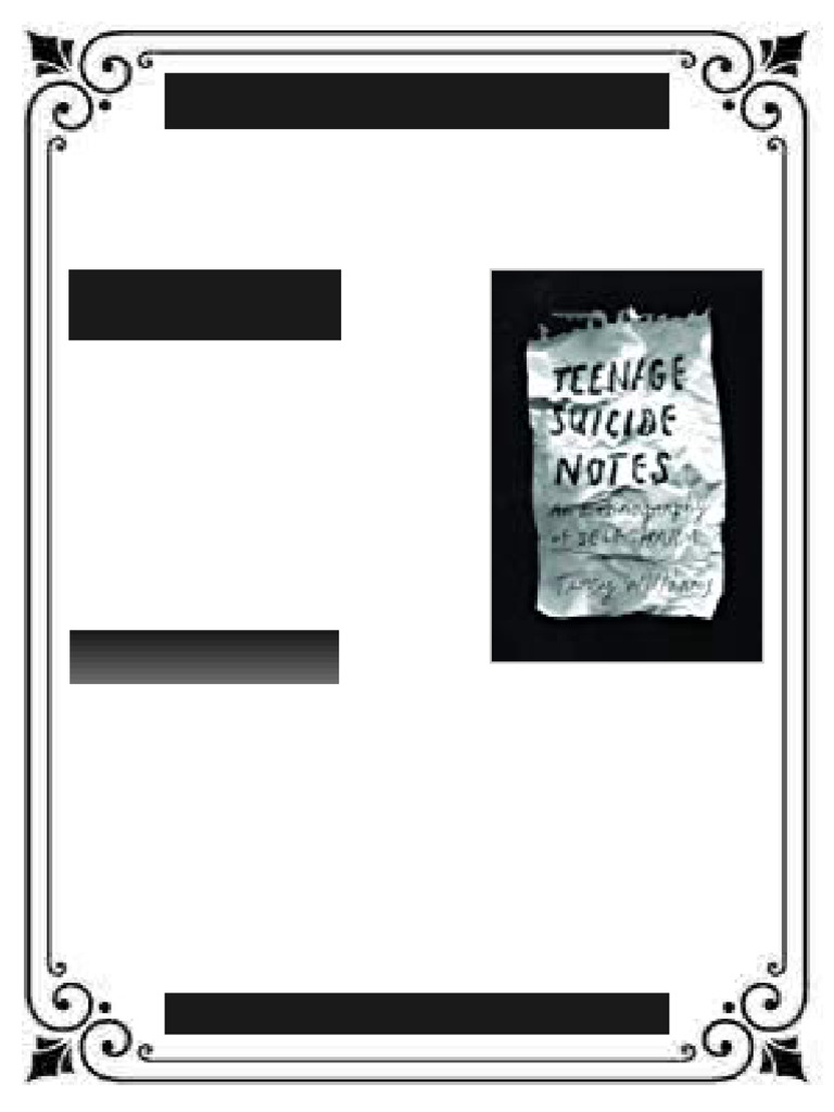Teenage Suicide Notes An Ethnography of Self Harm Terry Williams ebook ...