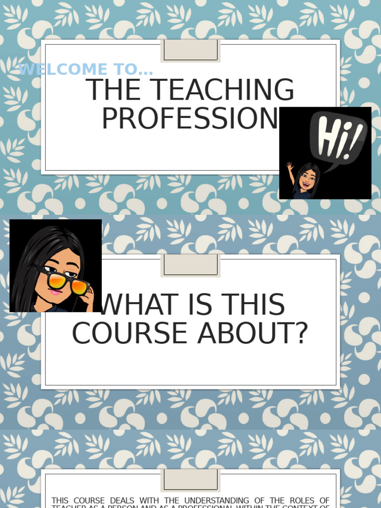 Understanding the Teaching Profession | PDF | Profession | Teachers